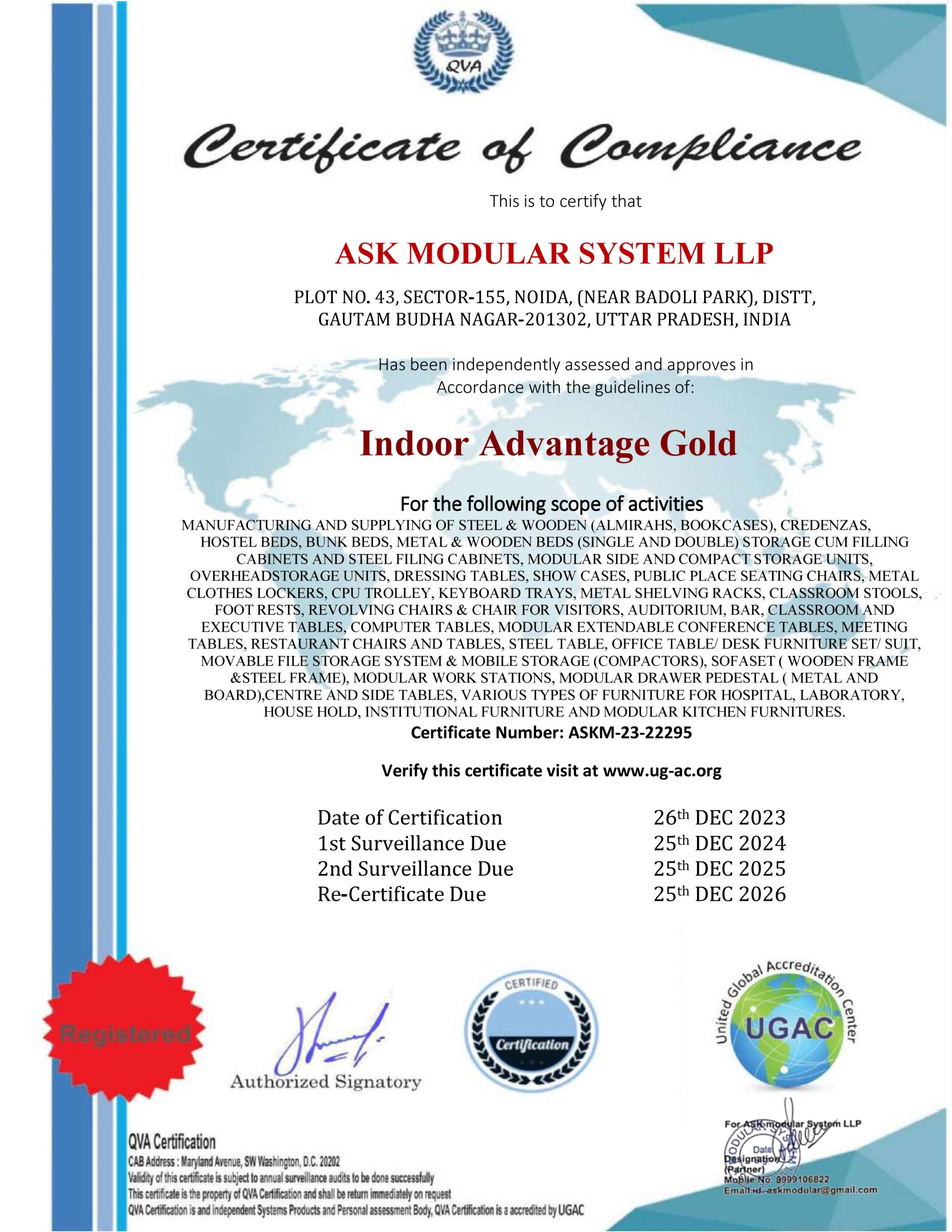 Certification – askmodular